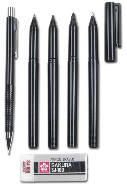 Sakura Pigma Sensei Manga Pens (Set of 6) | Jerry's Artarama