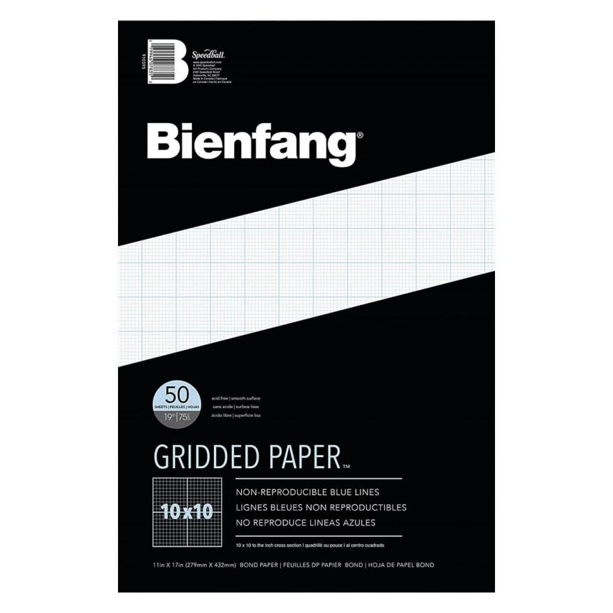 Bienfang Gridded Paper 10"x10" Grid, 11"x17" | Jerry's Artarama