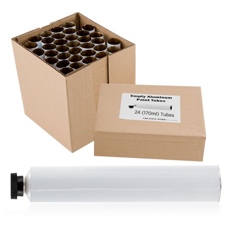 Empty Aluminum 170ml Paint Tubes Box of 24 with Caps | Jerry's Artarama