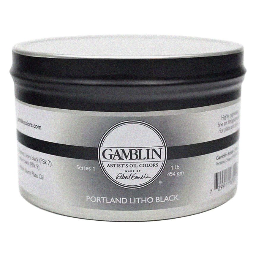 Gamblin Portland Black Lithography Ink 1 lb | Jerry's Artarama