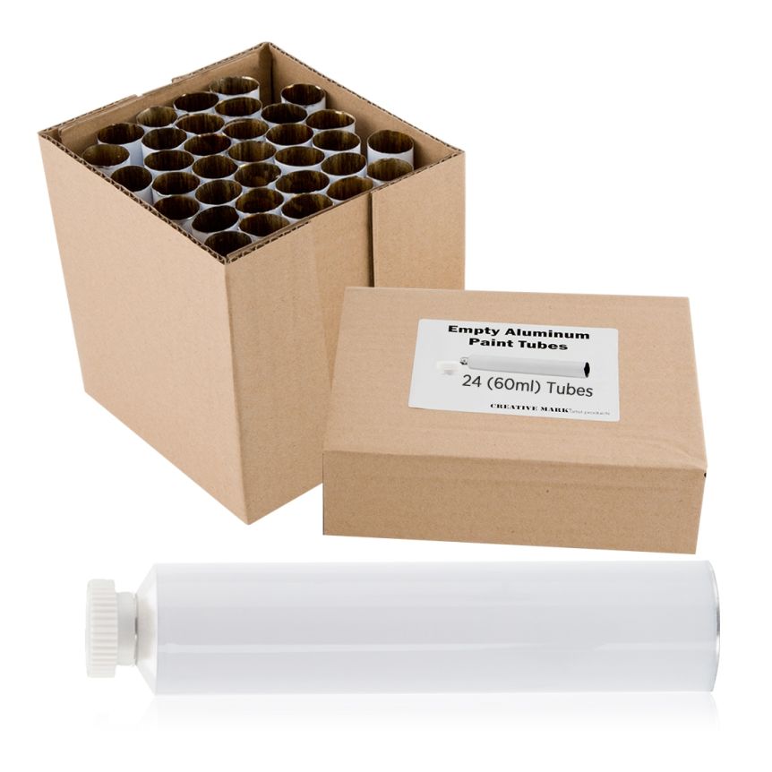 Empty Aluminum 60ml Paint Tubes Box of 24 with Caps | Jerry's Artarama