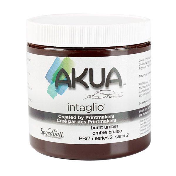 Akua Intaglio Ink 8oz - Burnt Umber | Jerry's Artarama