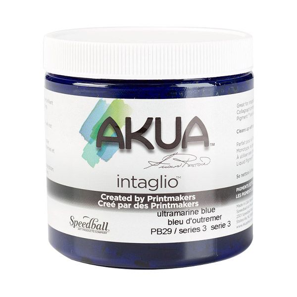 Akua Intaglio Ink 8oz - Ultramarine Blue | Jerry's Artarama