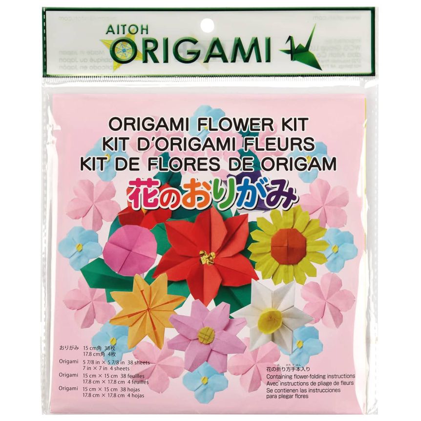 Aitoh Origami Paper - Flowers Kit with Instructions | Jerry's Artarama