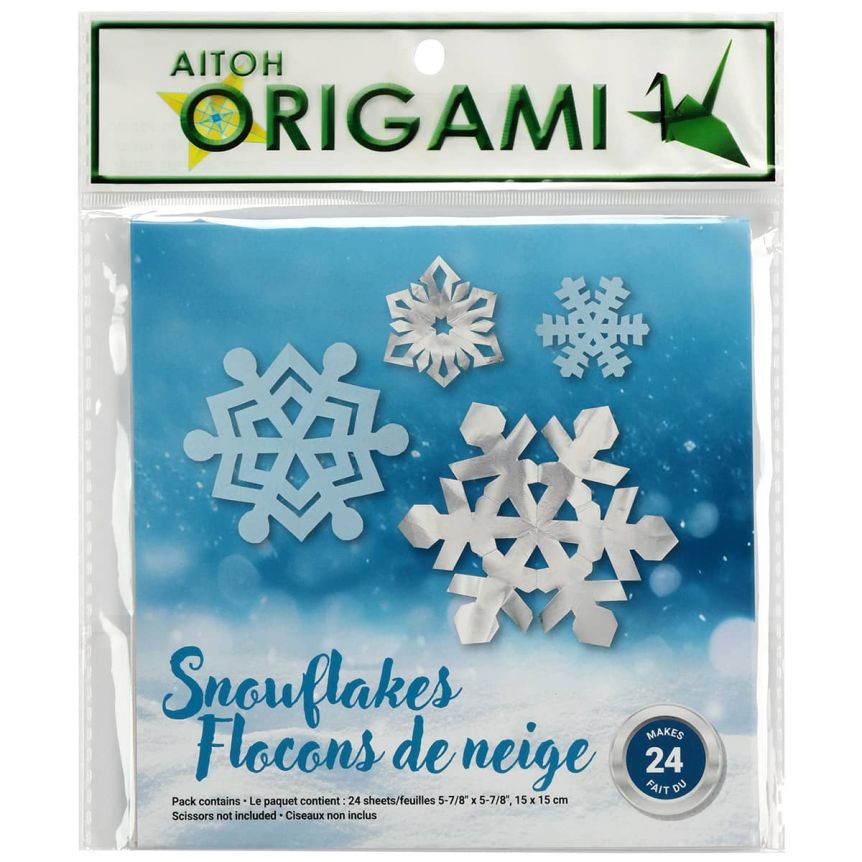 Aitoh Origami Paper - Snowflake Kit (Makes 24) | Jerry's Artarama