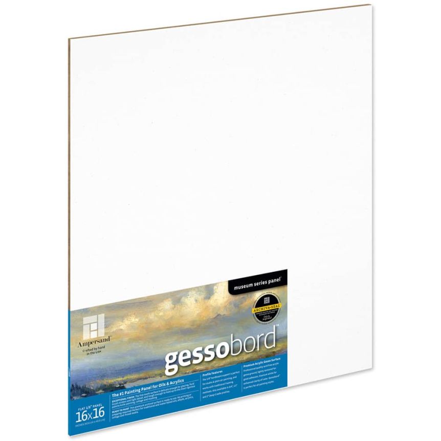 Ampersand Museum Series Gessobord Panels 1/8" Single Flat Panel 16" x ...