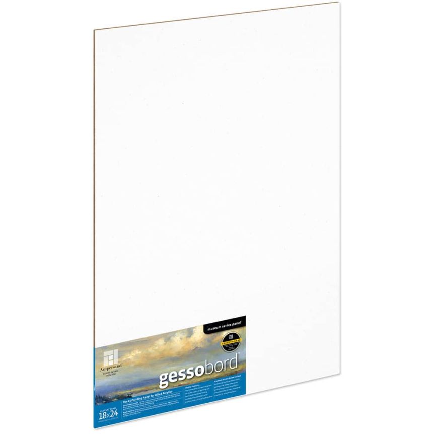 Ampersand Museum Series Gessobord Panels 1/8" Single Flat Panel 18" x ...