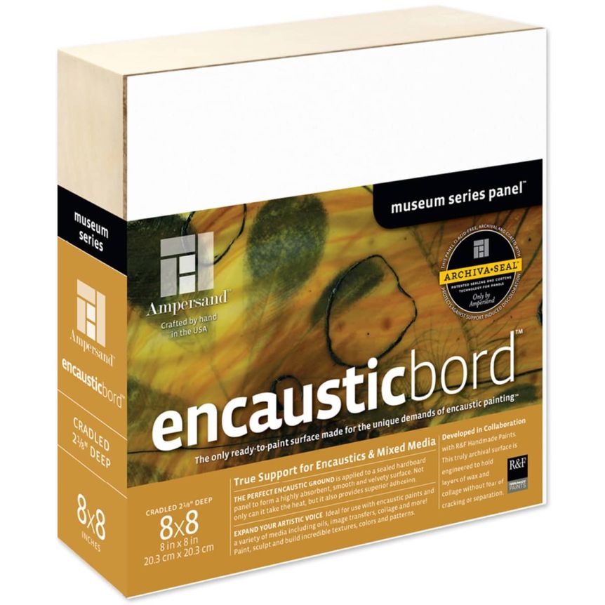 Ampersand Museum Series Encausticbord 2-1/8" Single Cradle Panel 8" x 8 ...