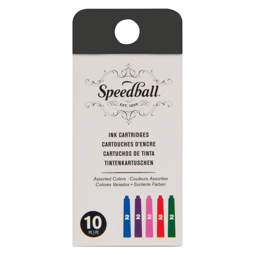 Speedball Calligraphy Fountain Pen Cartridges - Assorted Colors (Set of ...