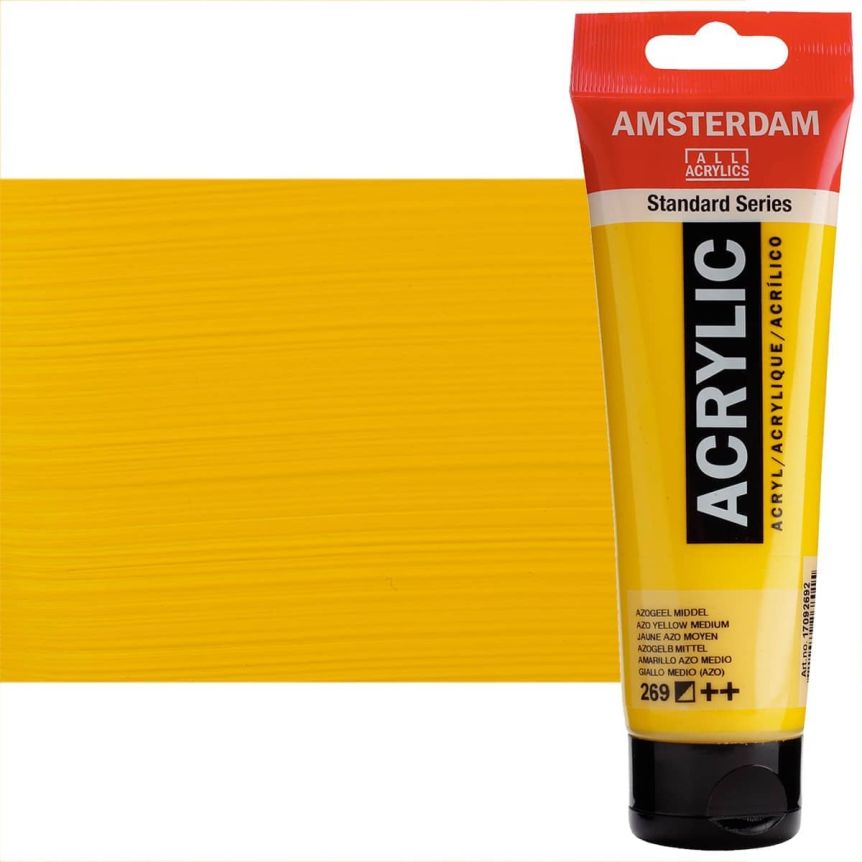 Amsterdam Standard Acrylic - Azo Yellow Medium, 120ml | Jerry's Artarama