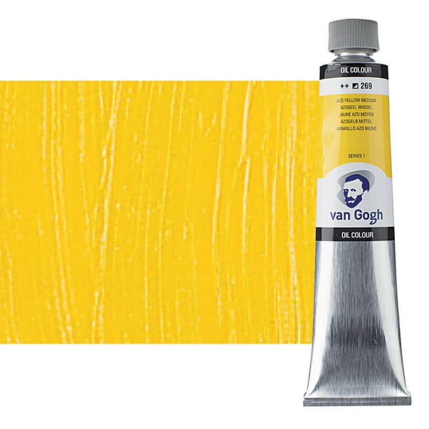 Van Gogh Oil Color, 200ml Azo Yellow Medium Tube | Jerry's Artarama