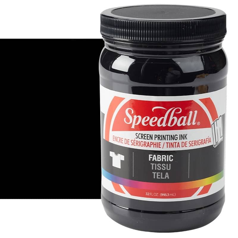 Speedball Fabric Screen Printing Ink 32 oz Jar - Black | Jerry's Artarama