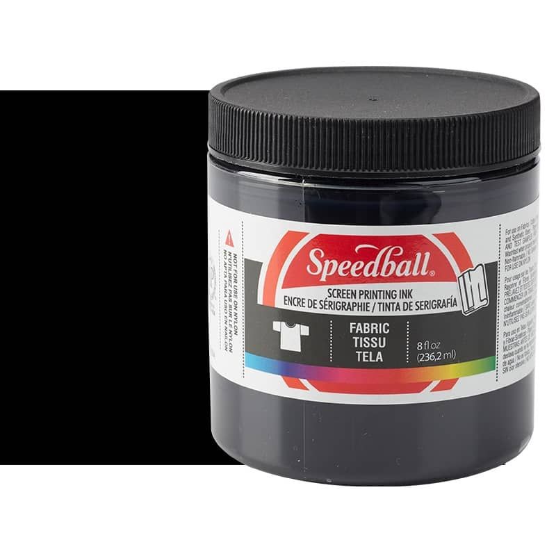 Speedball Fabric Screen Printing Ink 8 oz Jar - Black | Jerry's Artarama