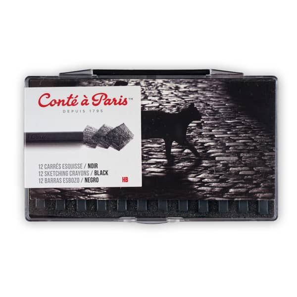 Conté À Paris Crayon Black HB (Box of 12) | Jerry's Artarama