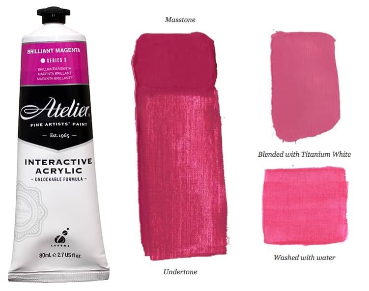 Chroma Atelier Interactive Artists Acrylic Brilliant Magenta 80 ml ...