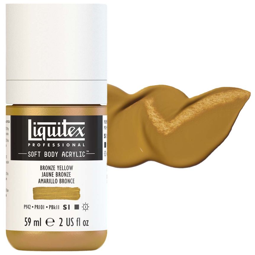 Liquitex Professional Soft Body Acrylic - Bronze Yellow, 2oz Bottle ...