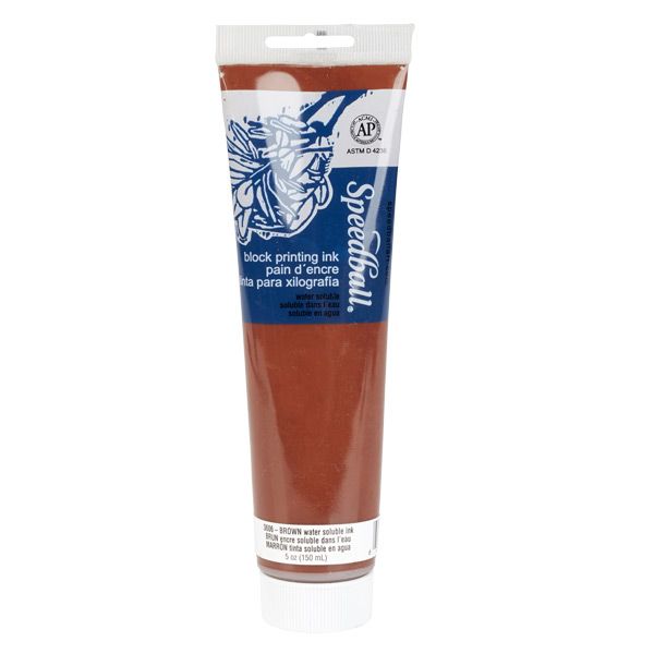 Speedball® Water Soluble Block Printing Ink 5 oz Brown | Jerry's Artarama