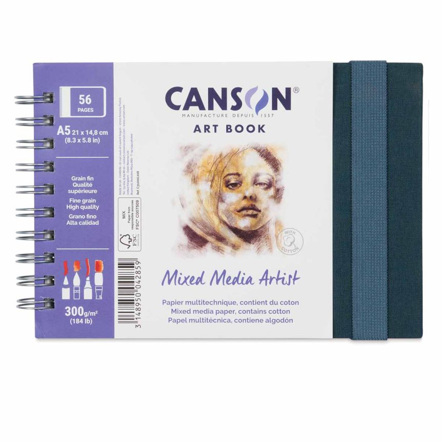 Canson Artist Series Mixed Media Art Book 8.3"x5.8", 56 Pages | Jerry's ...