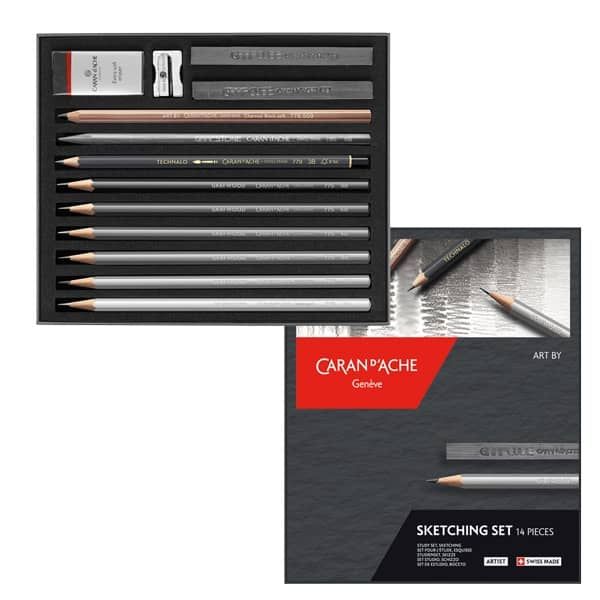 Art By Caran D'Ache 14 Piece Sketching Set | Jerry's Artarama
