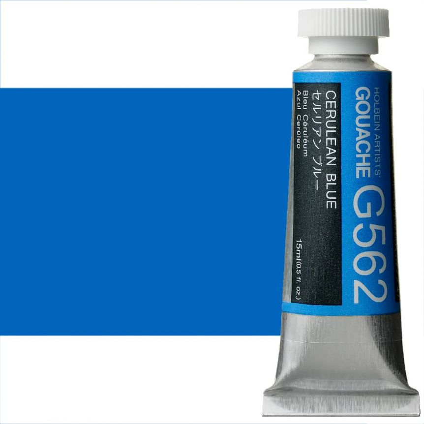 Holbein Artists' Gouache - Cerulean Blue, 15ml Tube | Jerry's Artarama