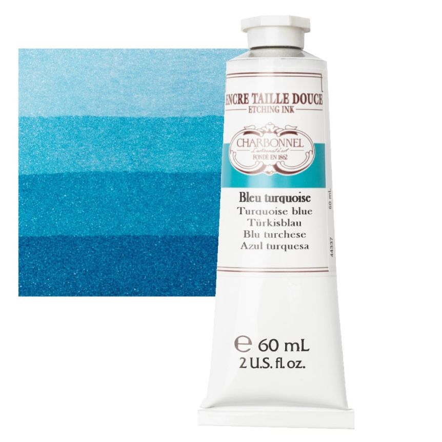Charbonnel Etching Ink - Turquoise Blue, 60ml Tube | Jerry's Artarama