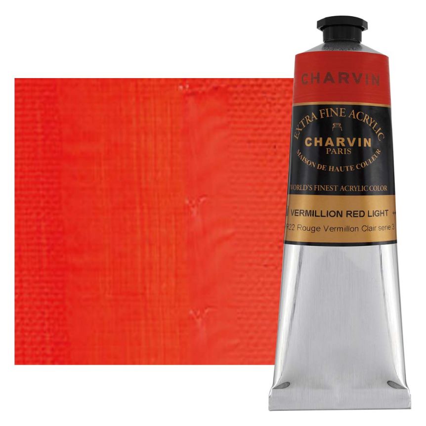 Charvin Extra-Fine Artists Acrylic - Vermillion Red Light, 150ml ...
