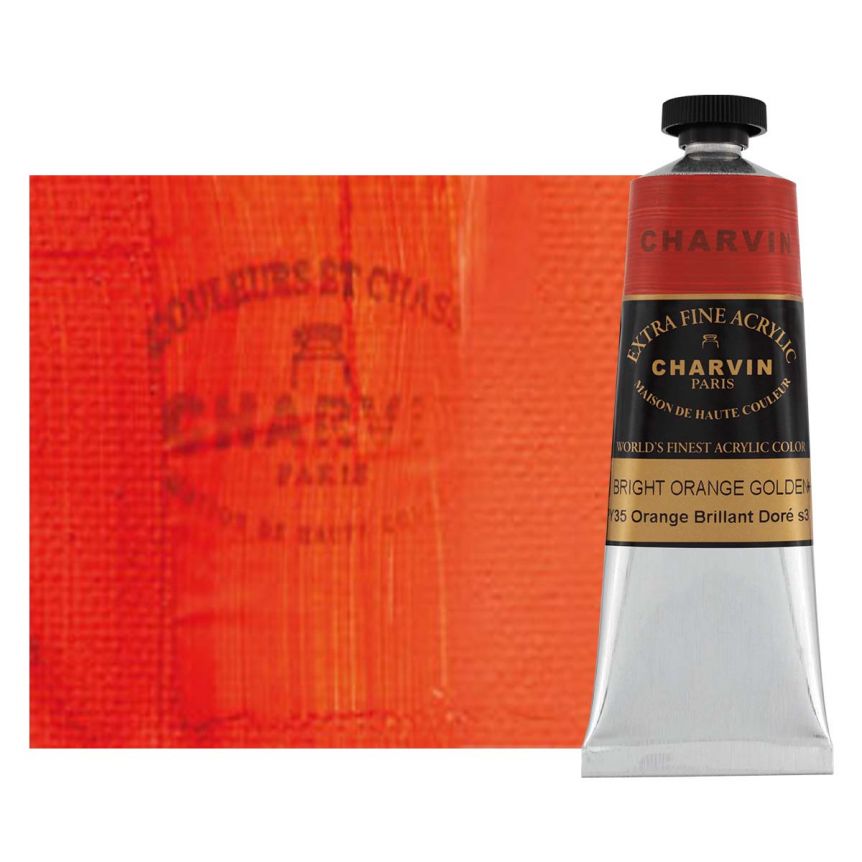 Charvin Extra-Fine Artists Acrylic - Bright Orange Gold, 60ml | Jerry's ...