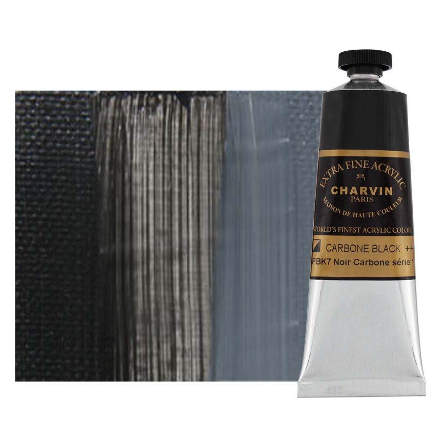 Charvin Extra-Fine Artists Acrylic - Carbon Black, 60ml | Jerry's Artarama