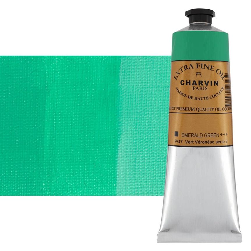 Charvin Oil- Emerald Green -Extra-Fine: 150ml Paint | Jerry's Artarama