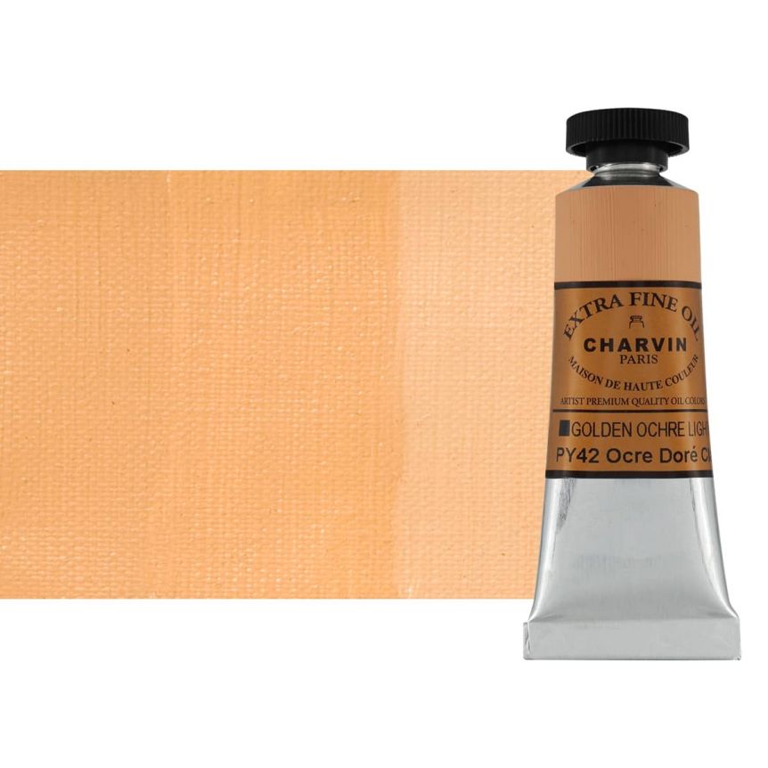 Charvin Oil- Golden Ochre Light -Extra-Fine: 20ml Paint | Jerry's Artarama