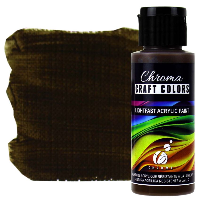 Chroma Acrylic Craft Paint - Dark Walnut, 2oz Bottle | Jerry's Artarama