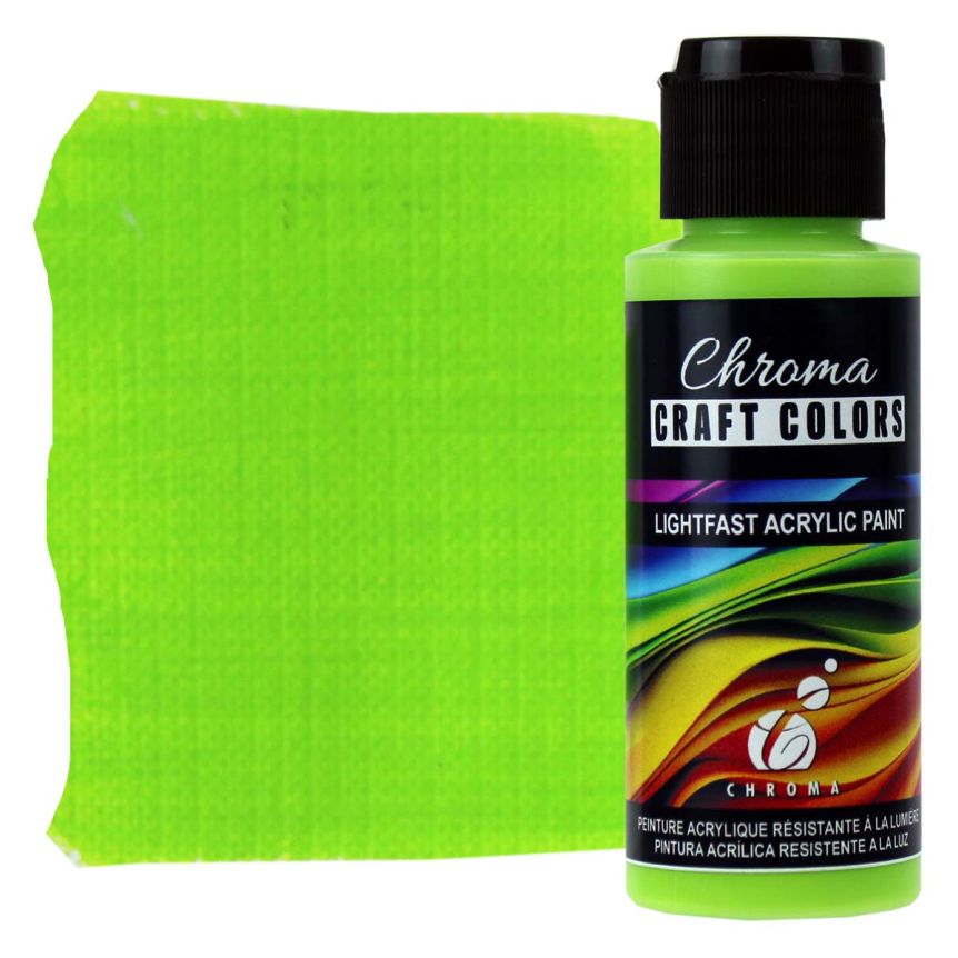 Chroma Acrylic Craft Paint - Inchworm, 2oz Bottle | Jerry's Artarama