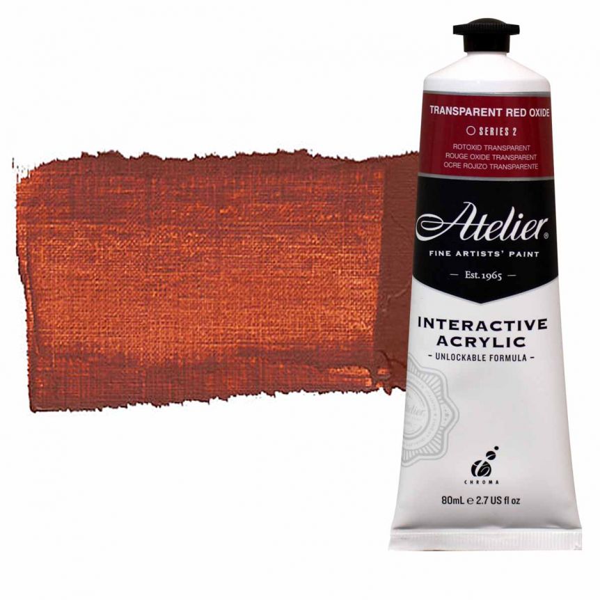 Chroma Atelier Interactive Artists Acrylic Trans. Red Oxide 80 ml ...