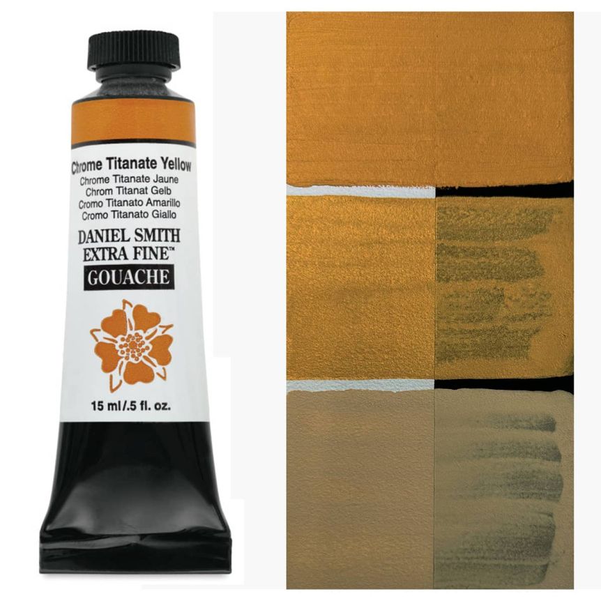DANIEL SMITH Extra Fine GOUACHE Chrome Titanate Yellow, 15ml Tube ...