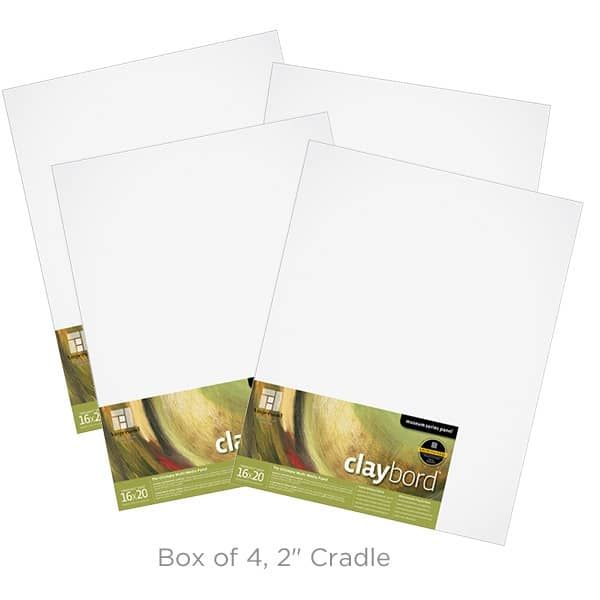 Ampersand Claybord Panel 2" Cradle - 16" x 20" (Box of 4) | Jerry's ...