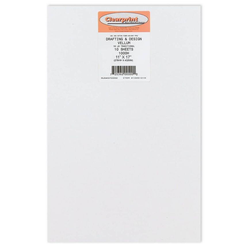 Clearprint 1000H Vellum Transparent Plain Sheets 11" x 17" | Jerry's ...