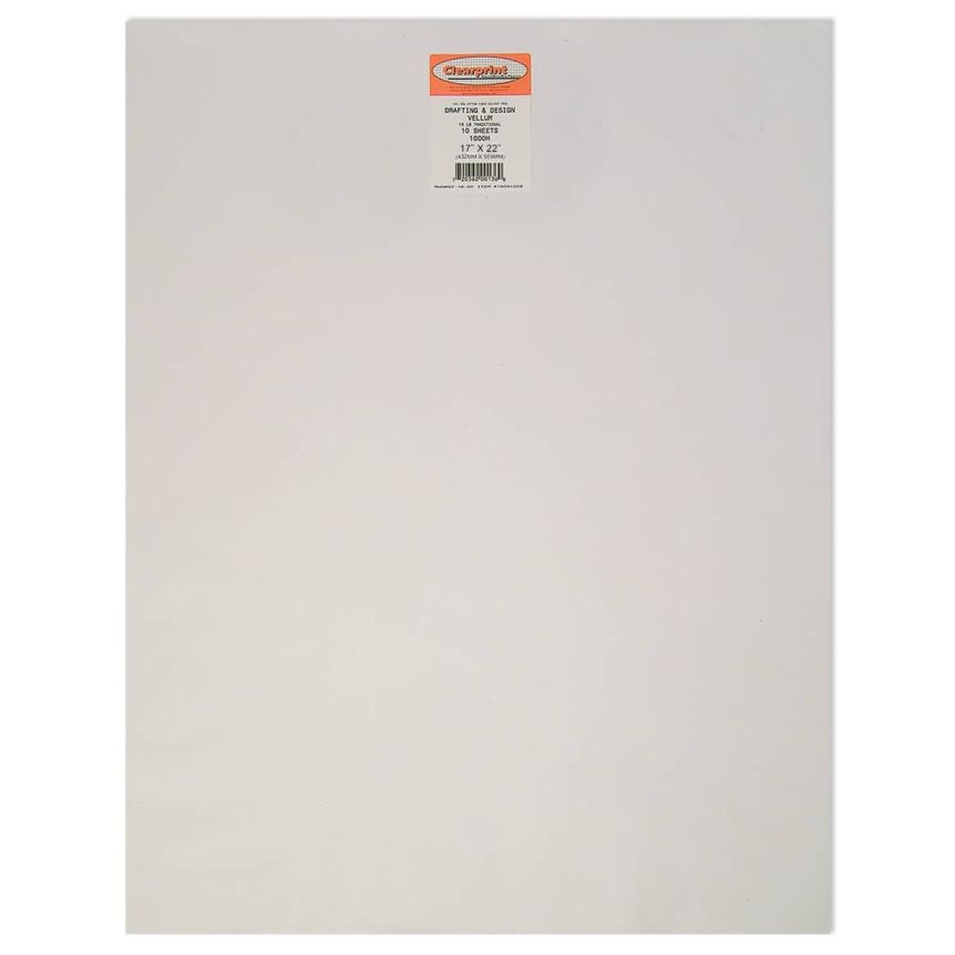 Clearprint 1000H Vellum Transparent Plain Sheets 17" x 22" | Jerry's ...