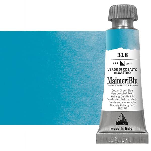 MaimeriBlu Watercolor - Cobalt Green Blue, 12ml | Jerry's Artarama