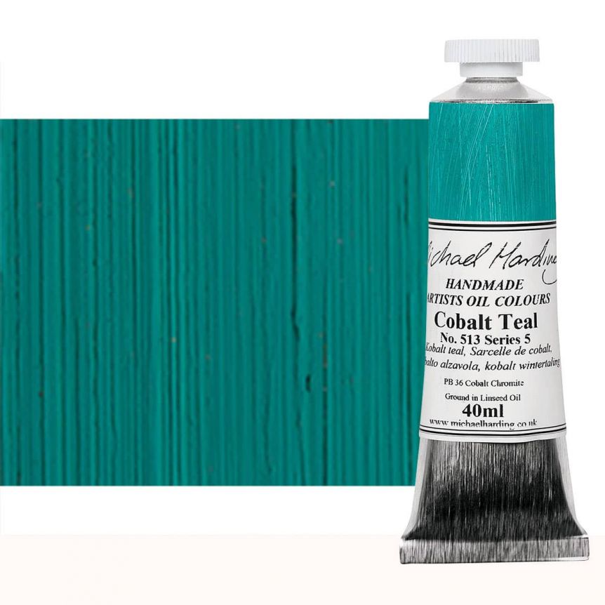 Michael Harding Oil Color - Cobalt Teal, 40ml Tube | Jerry's Artarama