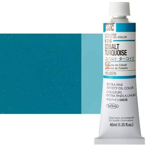 Holbein Extra-Fine Artists' Oil Color 40 ml Tube - Cobalt Turquoise ...