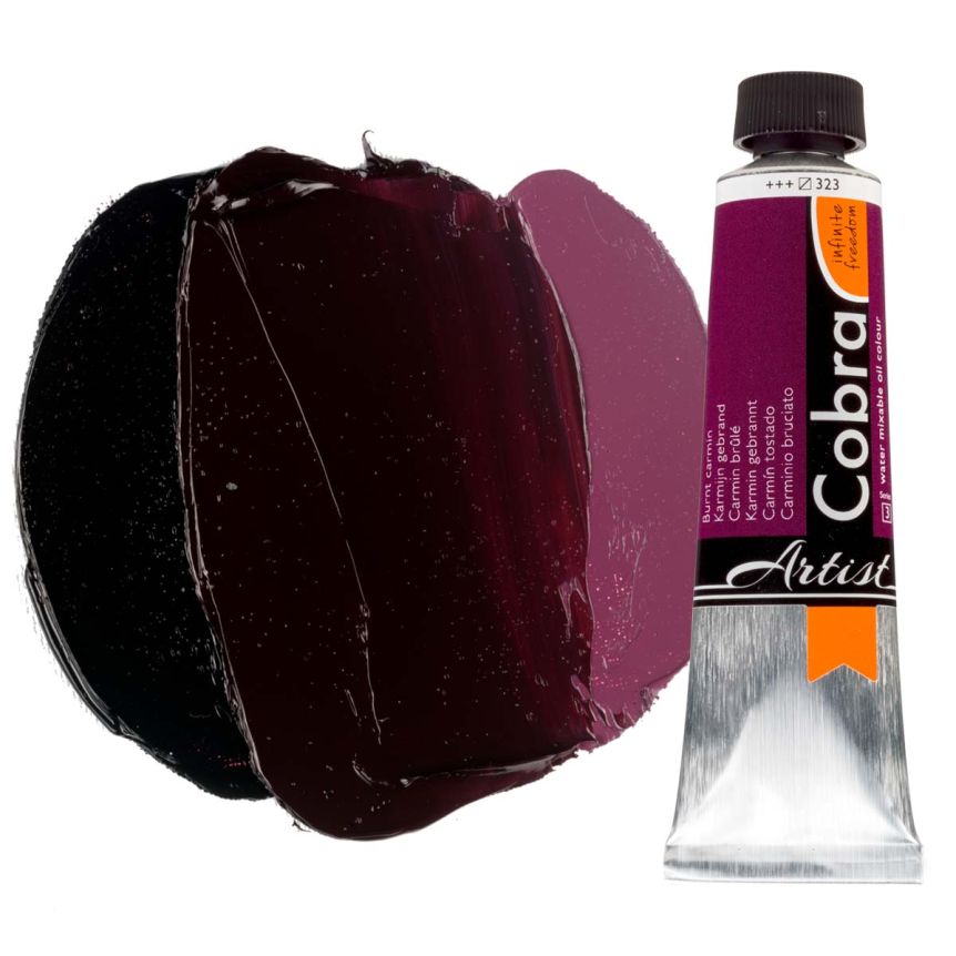 Cobra Water-Mixable Oil Color, Burnt Carmine 40 ml Tube | Jerry's Artarama