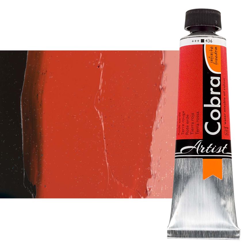 Cobra Water-Mixable Oil Color, Red Earth 40 ml Tube | Jerry's Artarama