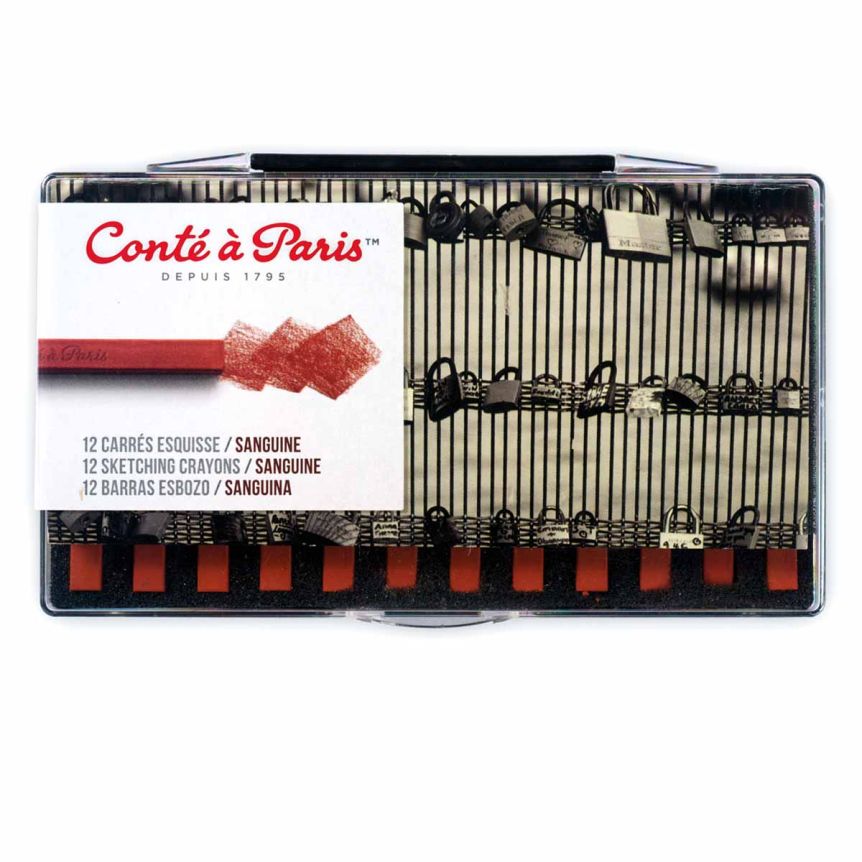 Conté À Paris Carrés Sanguine (Box of 12) | Jerry's Artarama
