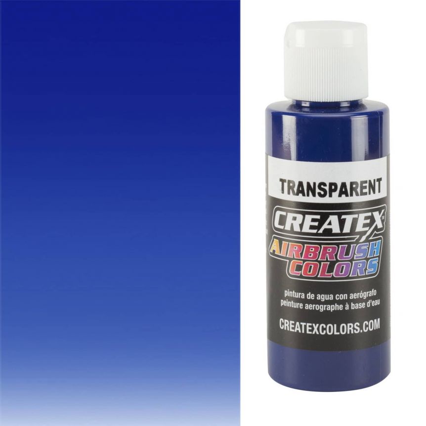 Createx Airbrush Colors 2oz Transparent Brite Blue | Jerry's Artarama