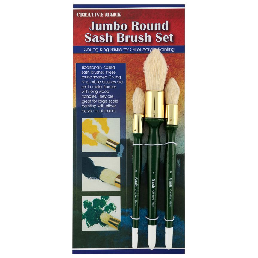 Set of 3 Creative Mark Jumbo Round Sash Brushes | Jerry's Artarama