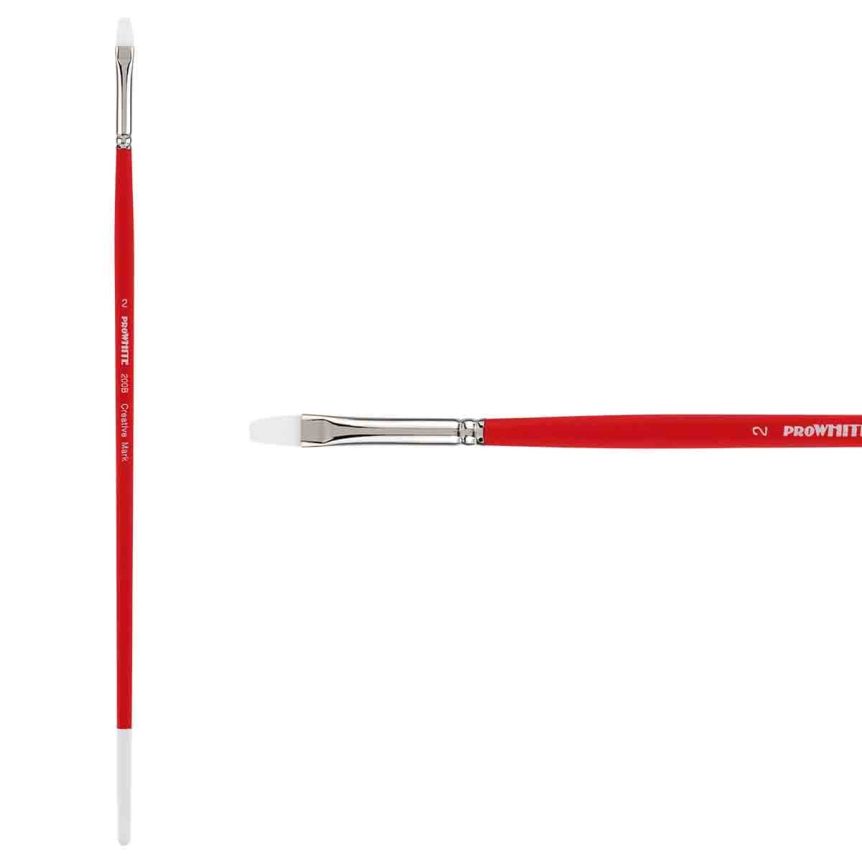 Creative Mark Pro White Soft Filament Hair Acrylic Brush Bright #2 ...