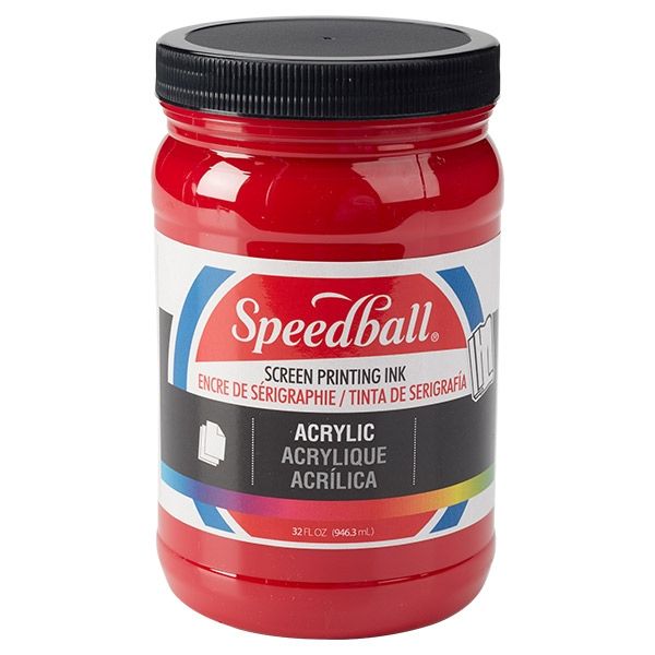 Dark Red 32oz Jar Speedball Acrylic Screen Printing Ink | Jerry's Artarama