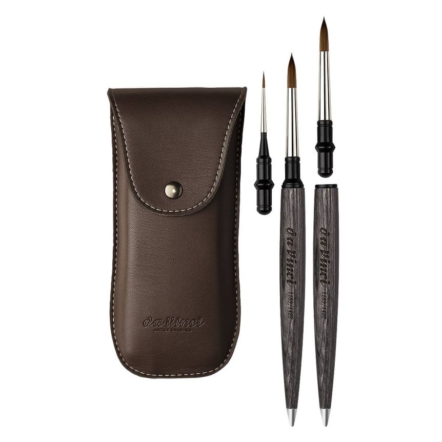 Colineo Synthetic Kolinsky Short Handle Limited Edition Travel Brush ...