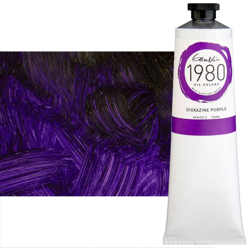 Gamblin 1980 Oil Colors - Dioxazine Purple, 150ml Tube | Jerry's Artarama