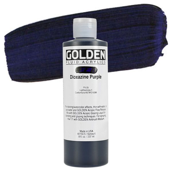GOLDEN Fluid Acrylics Dioxazine Purple 8 oz | Jerry's Artarama
